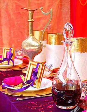 Arabian Nights Themed Party Table Decorating Ideas