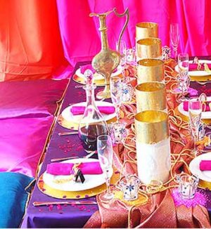 Arabian Nights Themed Party Table Decorating Ideas