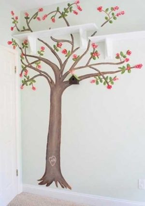24 Modern Interior Decorating Ideas Incorporating Tree Wall Art