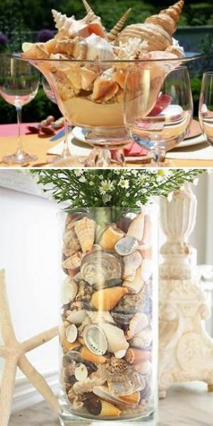 25 Sea Shell Crafts and Unique Table Centerpiece Ideas