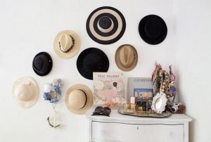 Fun Wall Decorating with Hats Adds Unique Accents to Home Interiors