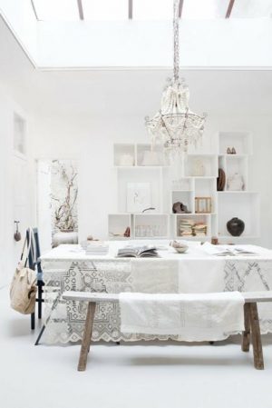 30 Creative Ways to Use Lace Fabrics and Patterns for Room Decorating