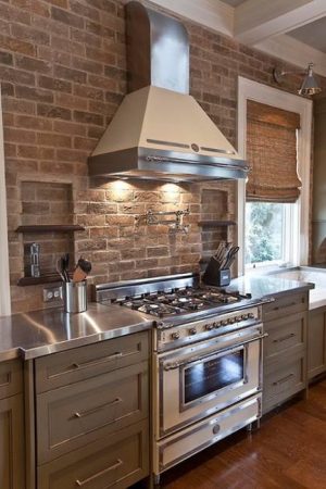 Modern Kitchen Decor with Brick Walls, 25 Interior Decorating Ideas