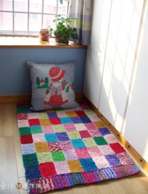 Handmade Floor Rugs, Modern Floor Decorations in Patchwork Style