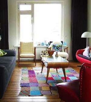 Handmade Floor Rugs, Modern Floor Decorations in Patchwork Style